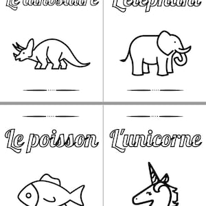 Printable Coloring Book: Learn the Animals in French ~ 16 Pages ...
