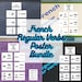 French Regular Verbs Printable Poster Bundle Conjugations & Pronouns er ...
