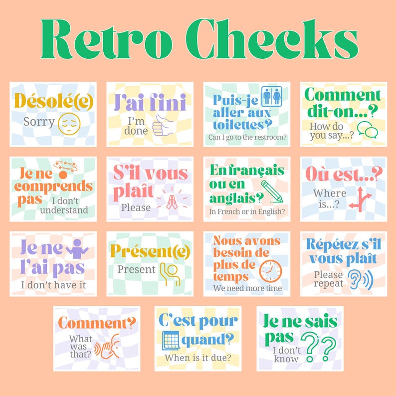 French Classroom Phrases Printable Poster Set ~ Pastels, Rainbow ...