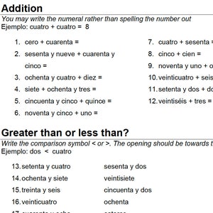 Learn Numbers in Spanish: Downloadable Activity Bundle - Etsy