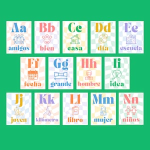 El Alfabeto Printable Posters in Pastels ~ Spanish Alphabet ...