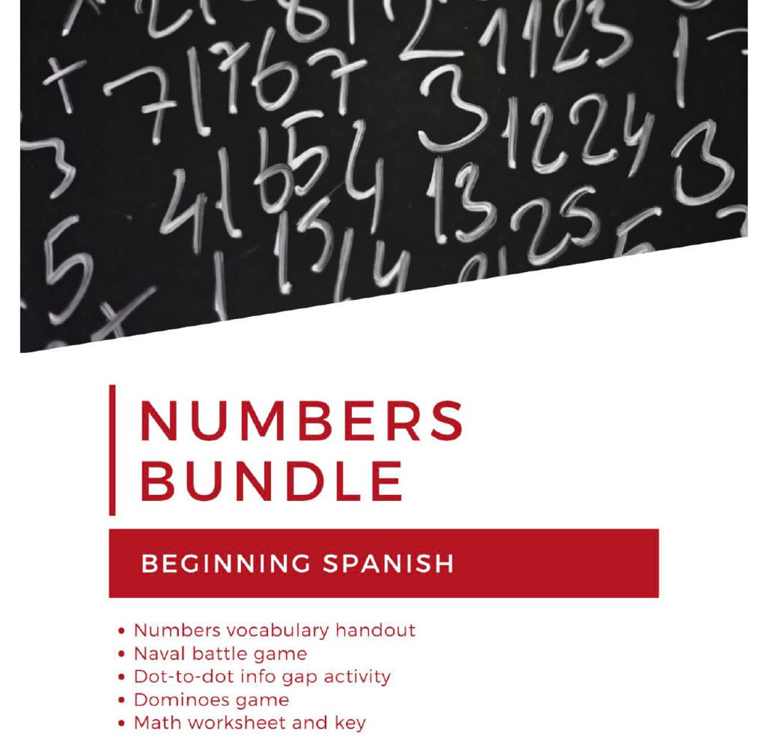 Learn Numbers in Spanish: Downloadable Activity Bundle - Etsy