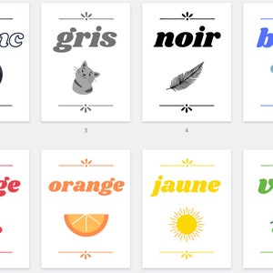 Printable French Posters ~ French Colors Vocabulary ~ Classroom ...