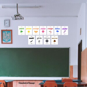 Spanish Poster Set: Colors Vocabulary ~ Classroom Decorations ~ Wall ...
