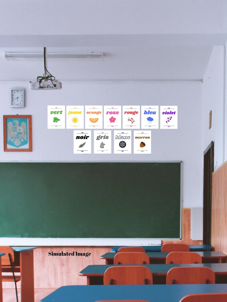 Spanish Poster Set: Colors Vocabulary ~ Classroom Decorations ~ Wall ...