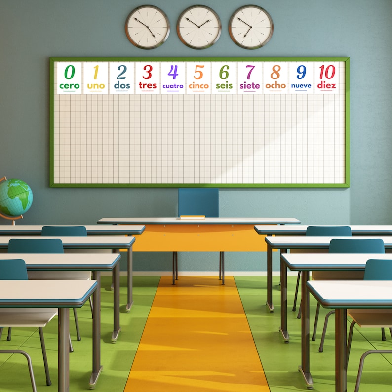 French Numbers Vocab, 0-10: Printable Display ~ 11 Posters ~ Classroom ...