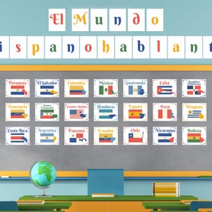 Spanish Printable Poster Set Classroom Bundle: Includes Classroom ...