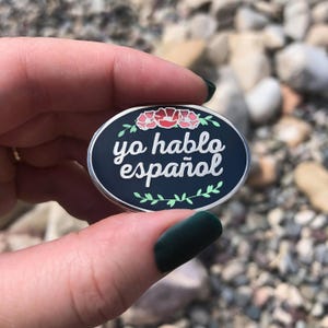 Enamel Pin: "yo Hablo Español" ("i Speak Spanish") ~ Gold, Rose Gold ...