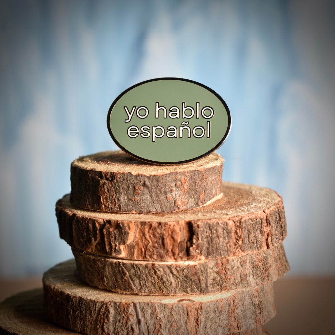 Enamel Pin: "yo Hablo Español" (I Speak Spanish) ~ Red, Blue, Green ...