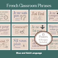 French Classroom Phrases Printable Poster Set ~ Colorful Class Decor ...