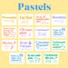 French Classroom Phrases Printable Poster Set ~ Pastels, Rainbow ...