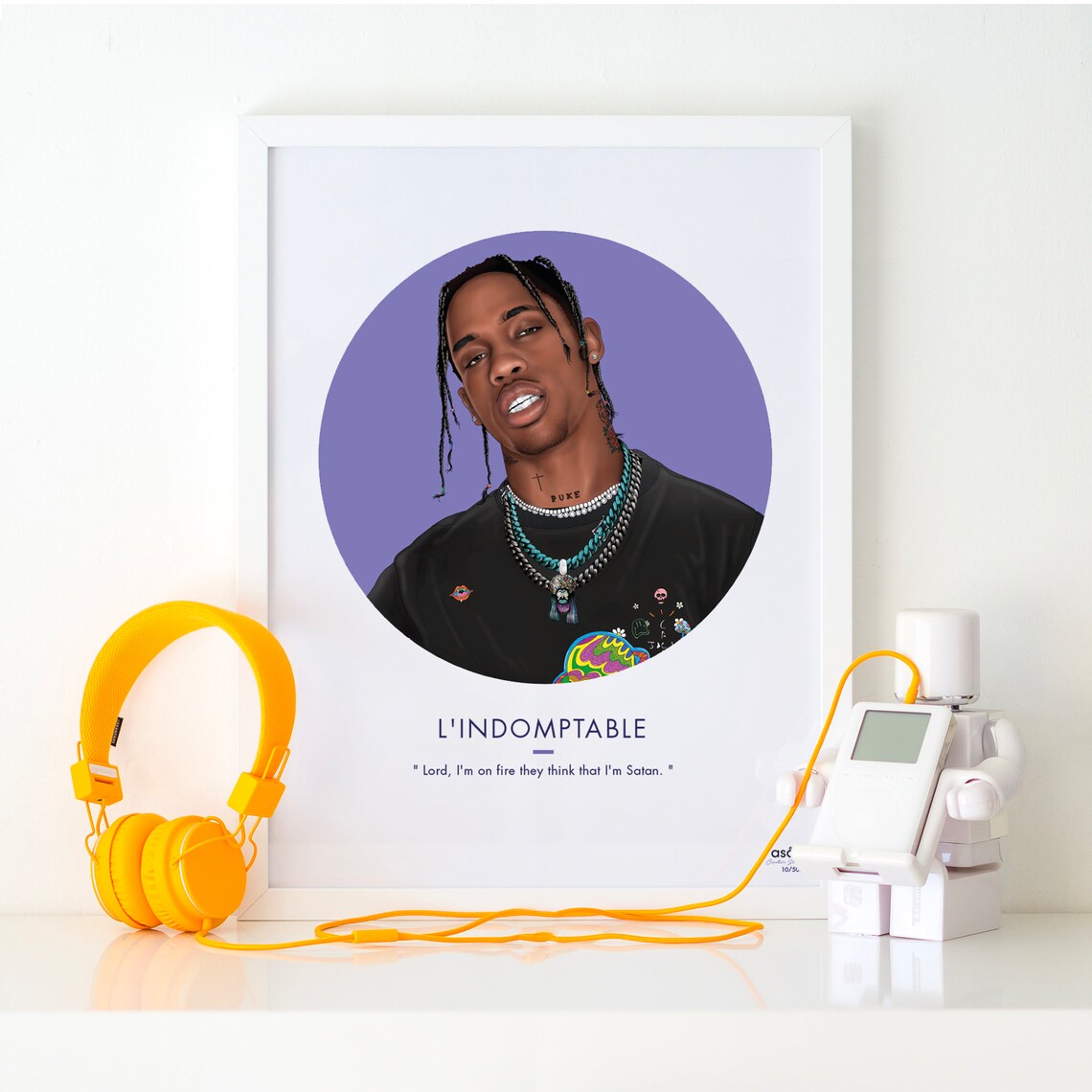 Travis Scott Poster Travis Scott Illustration Portrait | Etsy