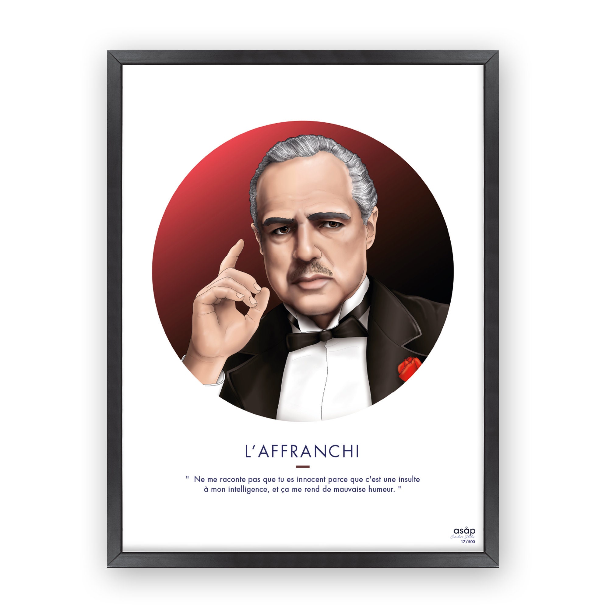 The Godfather Poster - Vito Corleone Illustration - Mafia - Italy ...