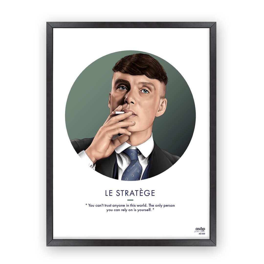 Thomas Shelby Poster - Peaky Blinders Illustration - Artprint - Digital ...