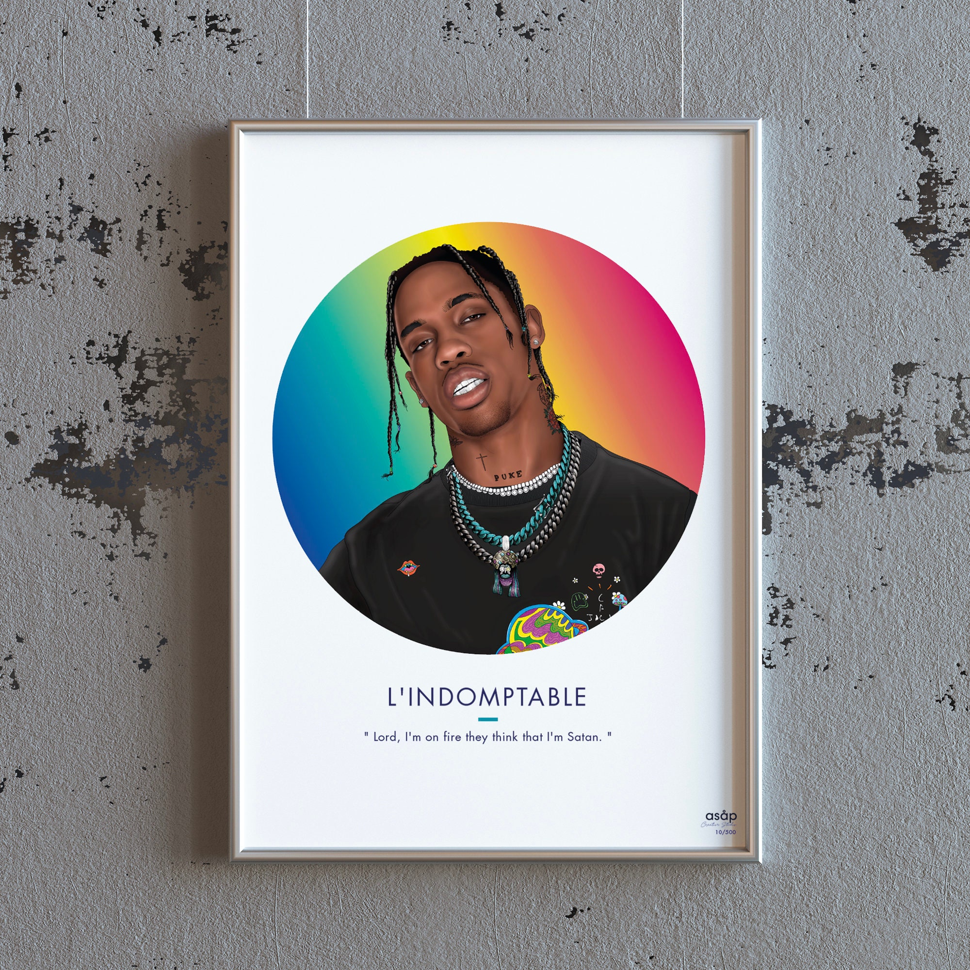 Travis Scott Poster Travis Scott Illustration Portrait | Etsy