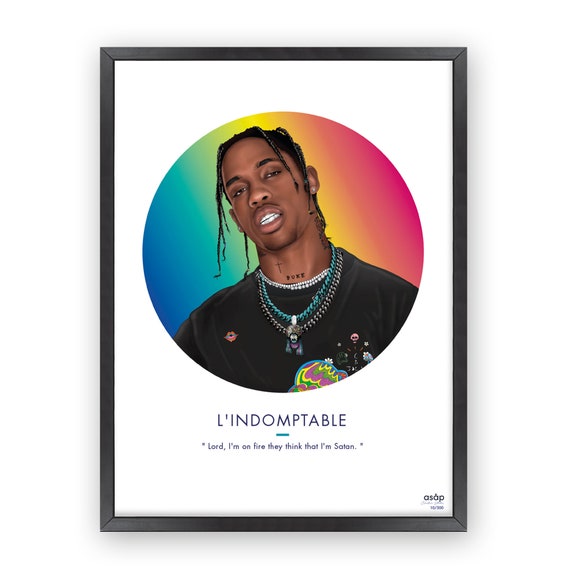 Travis Scott Poster Travis Scott Illustration Portrait | Etsy UK