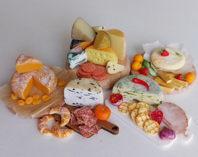 Cheese for a Doll. Miniature Food for a Doll. Cheese Board for a Doll's ...