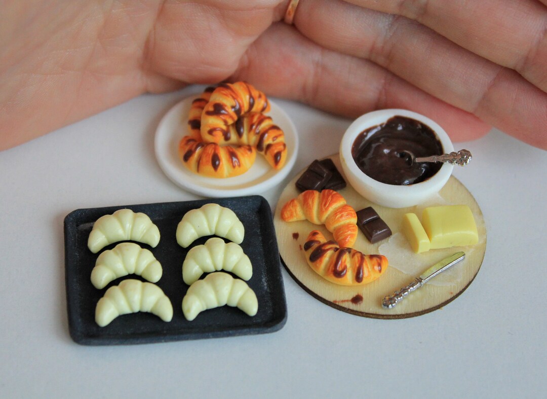 Product to Order. Miniature Croissants on the Board. Set of Baking ...