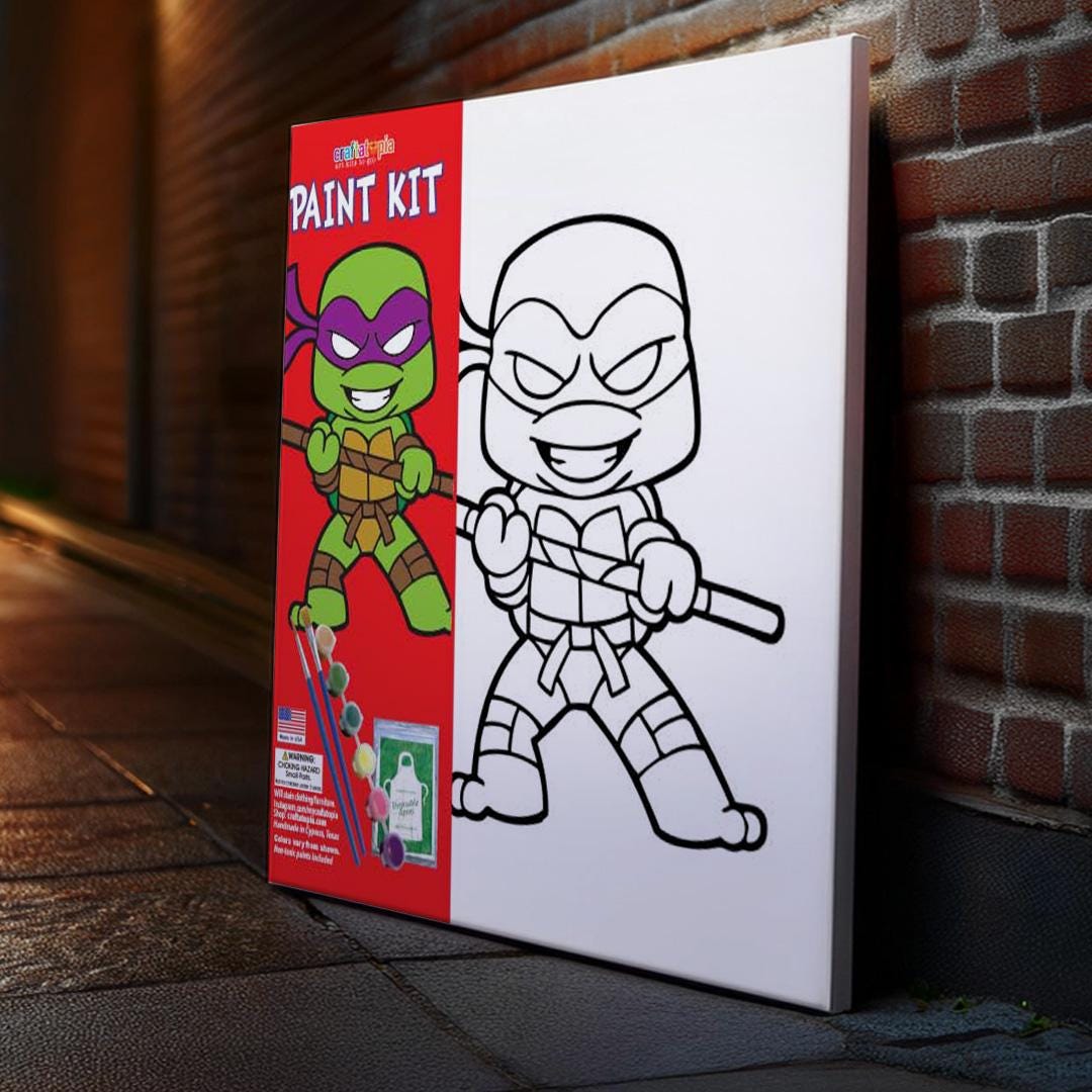 Kids Painting Kits Ninja Turtle Birthday Party Favor Donatello | Boys ...