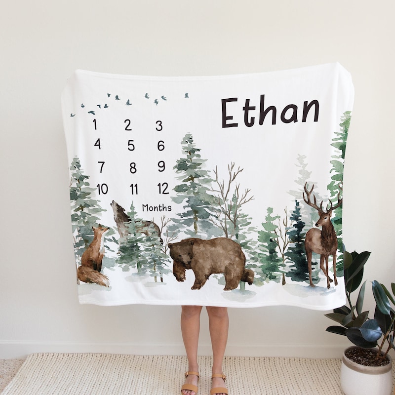 Monthly Baby Milestone Blanket - Etsy