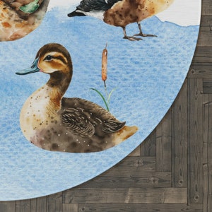 Duck Nursery Rug, Duck Nursery Decor, Ducks Round Rug, Kids Play Room ...