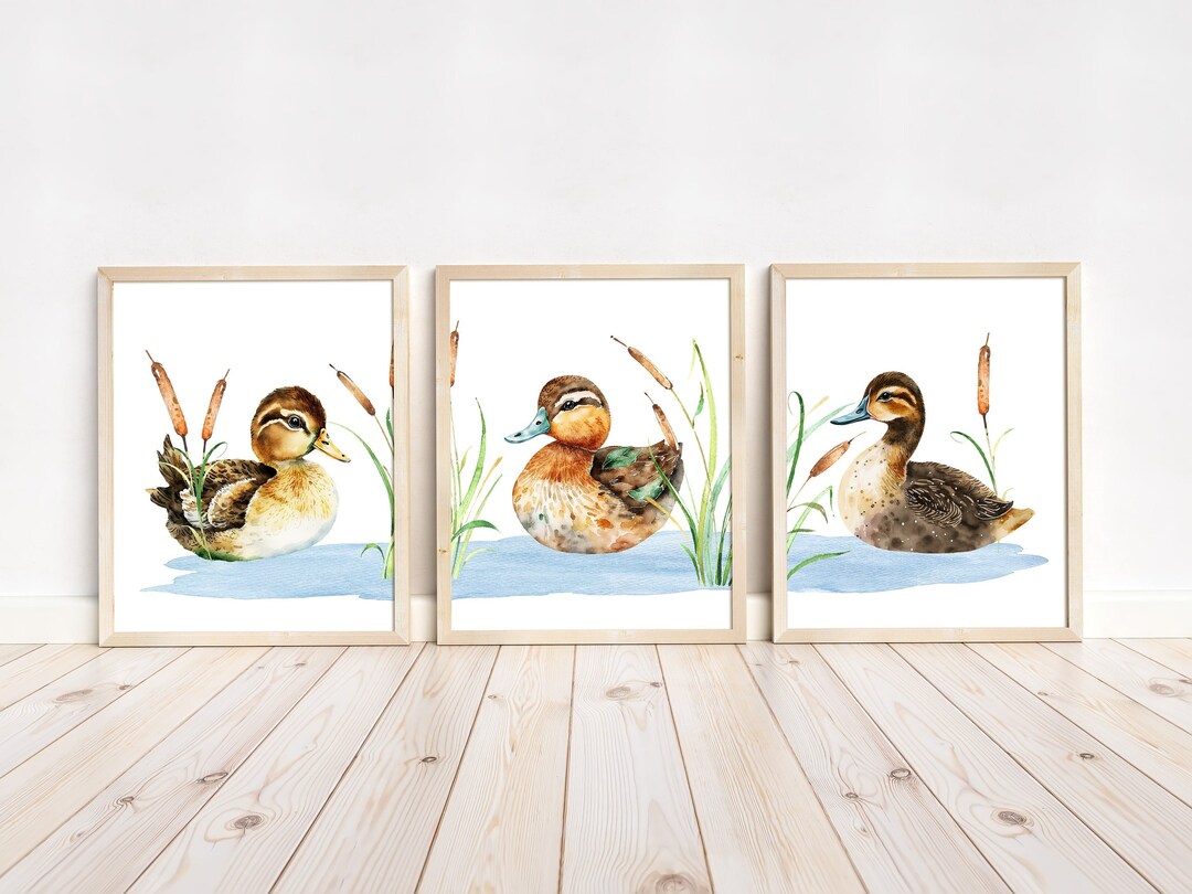 Ducks Hunting Wall Art, Hunting Nursery Decor, Duck Nursery Wall Art ...