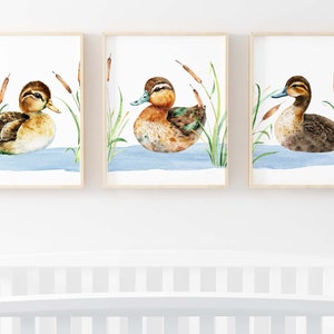Ducks Hunting Wall Art, Hunting Nursery Decor, Duck Nursery Wall Art ...