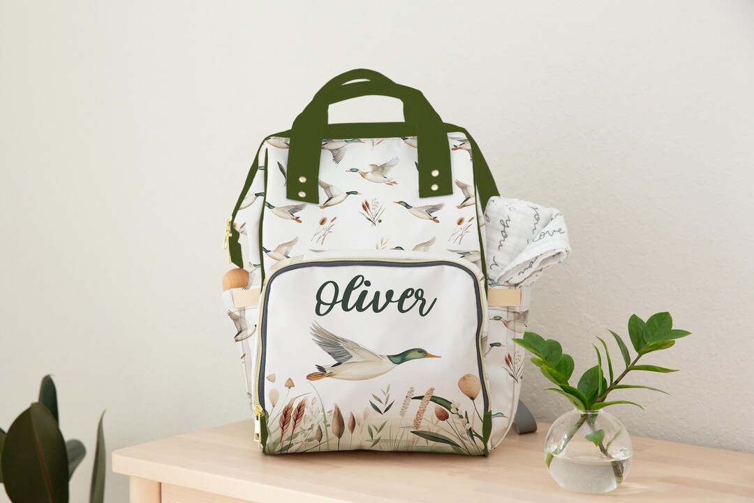 Personalized Mallard Duck Diaper Bag, Duck Backpack, Hunting Diaper Bag ...
