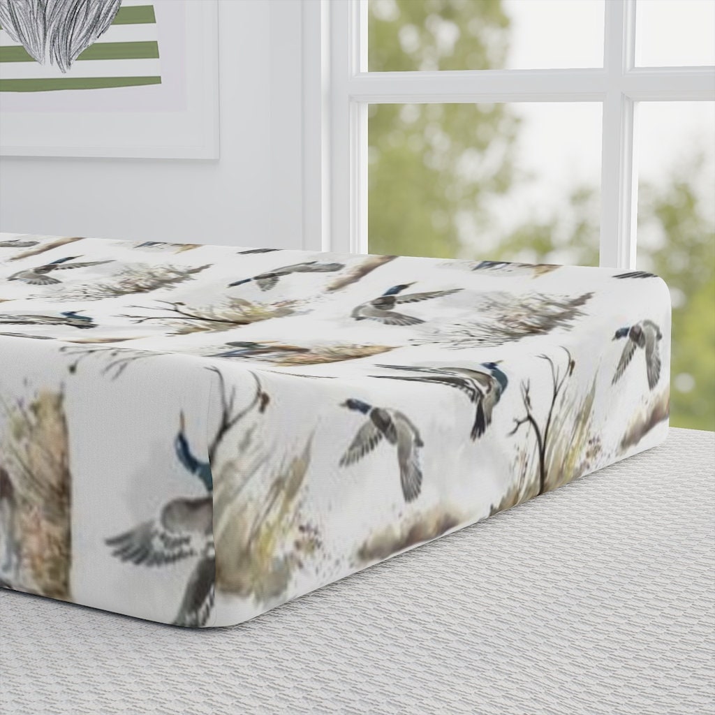 Duck Changing Pad Cover, Mallard Ducks Changing Pad, Hunting Nursery ...