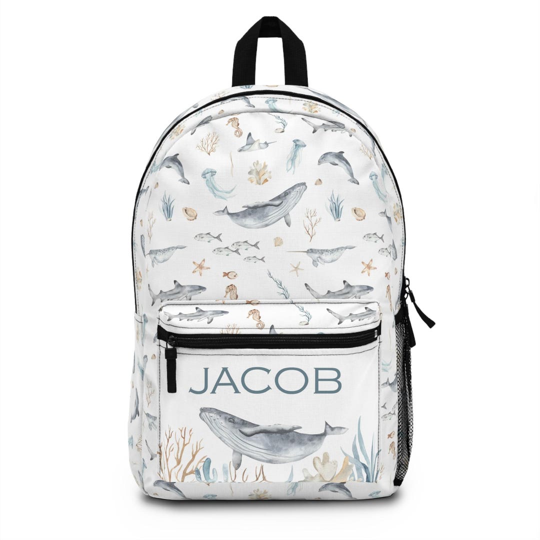 Personalized Under the Sea Backpack, Custom Boys School Bag, Backpack ...
