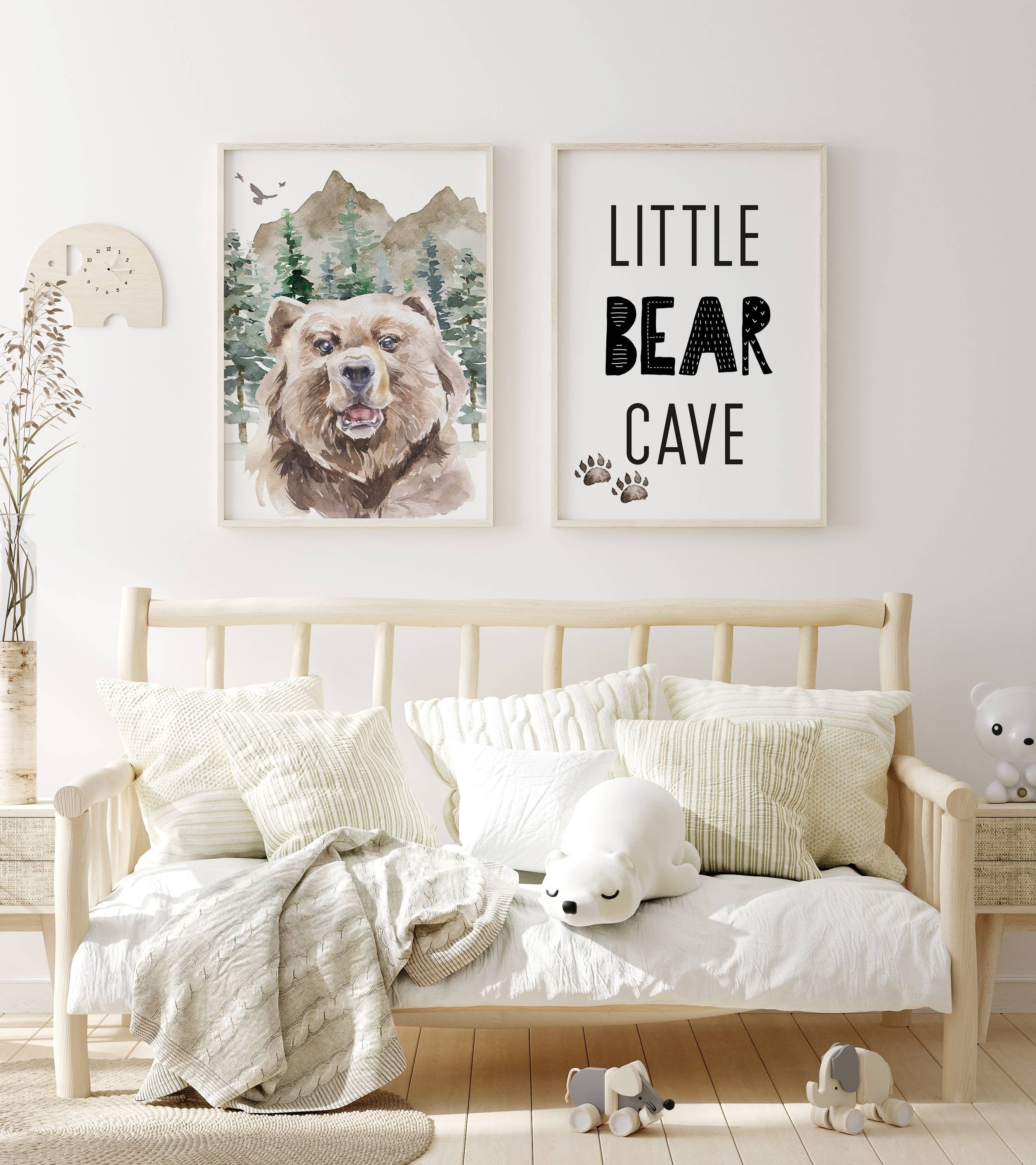 Little Bear Cave Printable, Rustic Nursery Decor, Boys Room Prints ...