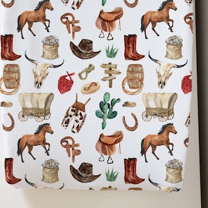Cowboy Changing Pad Cover, Western Nursery, Rodeo Changing Pad, Cowboy Baby Gift, Western Cowboy ...