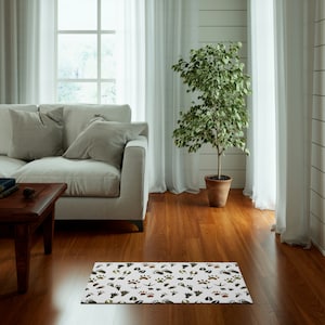 Animal Tracks Rug, Woodland Nursery Rug, Forest Animals Footprints ...