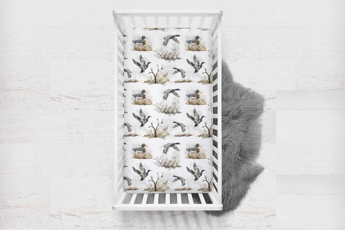 Duck Hunting Crib Sheet, Hunting Crib Sheet, Baby Boy Nursery Bedding ...