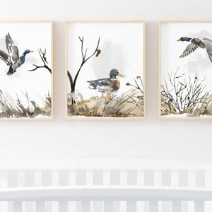 Ducks Hunting Wall Art, Hunting Nursery Decor, Duck Hunting Nursery Art ...