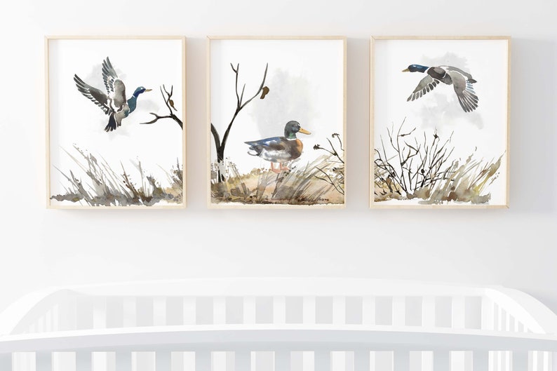 Ducks Hunting Wall Art, Hunting Nursery Decor, Duck Hunting Nursery Art ...