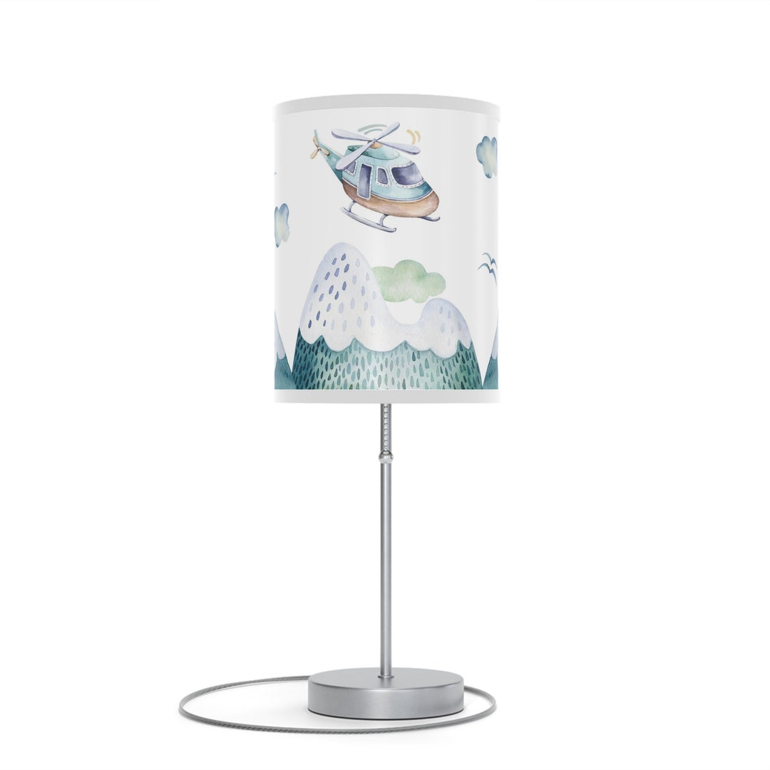 Airplane Nursery Decor, Airplane Table Lamp, Mountain Lamp, Kids Room ...