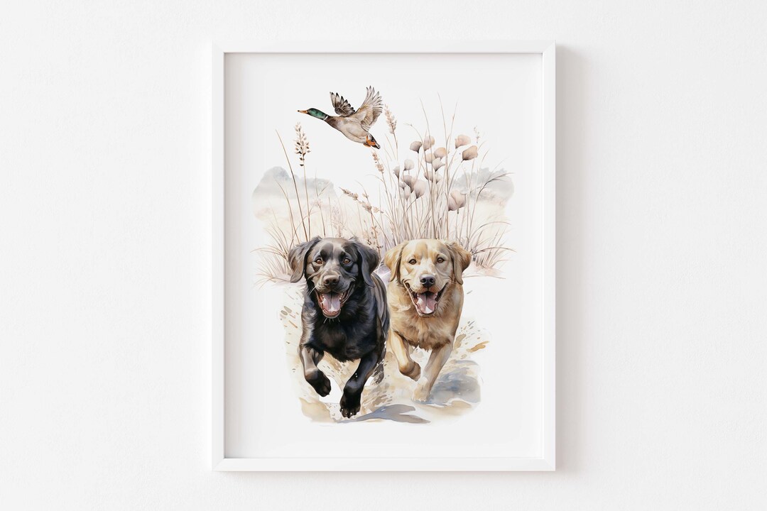 Labrador Retriever Art, Hunting Wall Art, Hunting Nursery Decor, Wall ...
