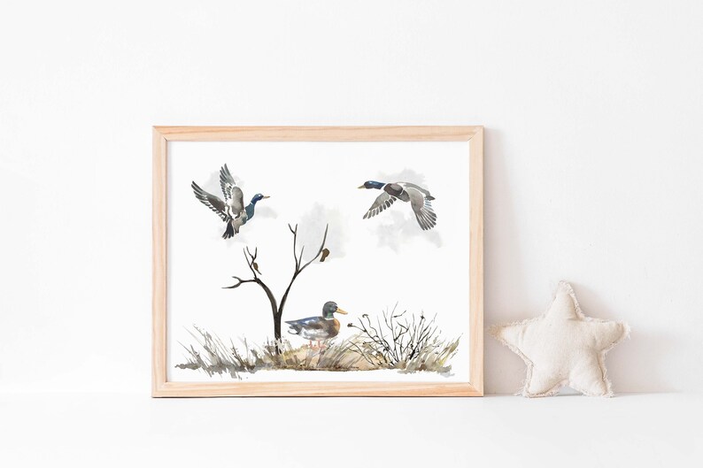 Ducks Hunting Wall Art Hunting Nursery Decor Duck Hunting - Etsy