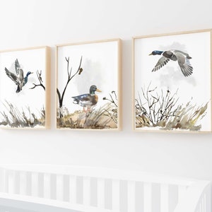 Ducks Hunting Wall Art, Hunting Nursery Decor, Duck Hunting Nursery Art ...