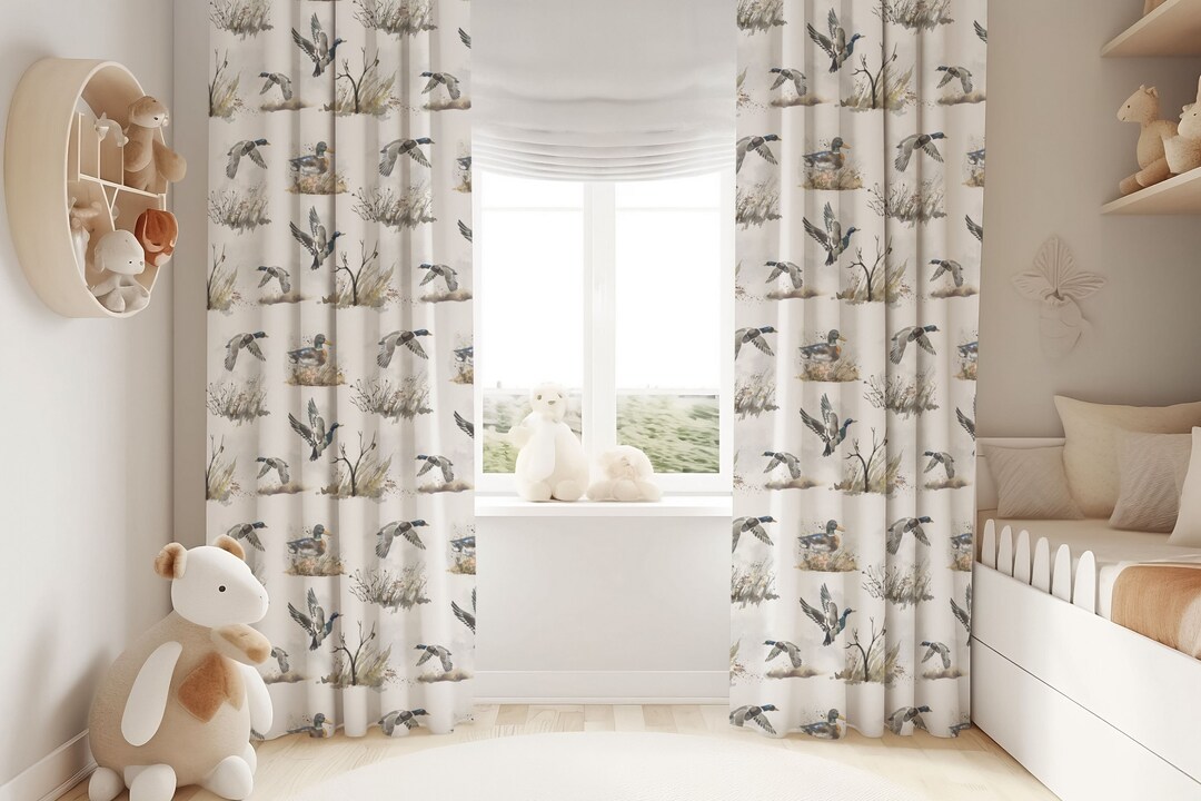 Mallard Duck Blackout Curtain, Duck Hunting Curtain, Hunting Nursery ...