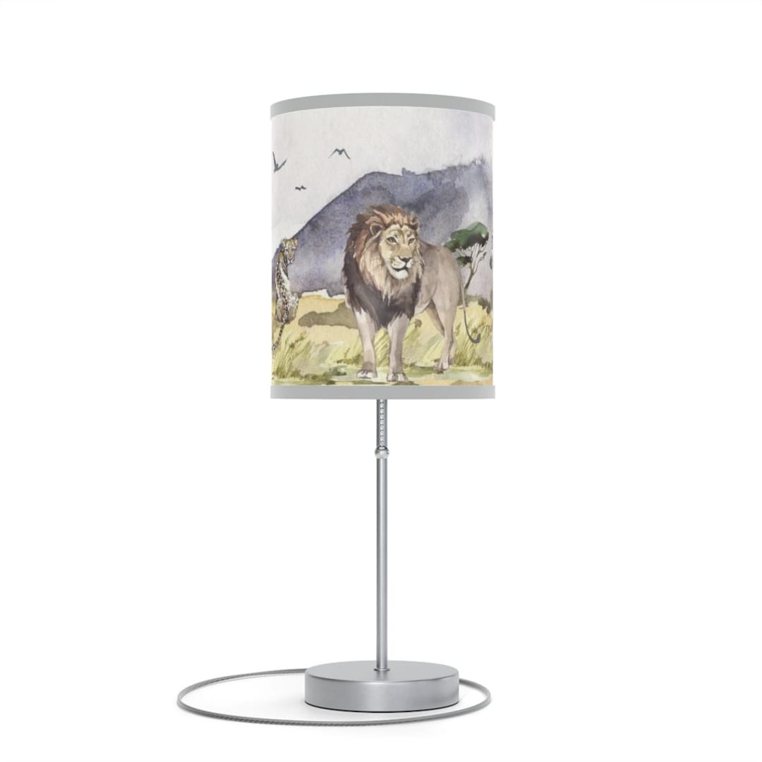 Safari Table Lamp, Jungle Nursery Decor, Safari Baby Room Decor, Kids ...