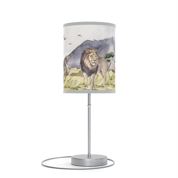 Safari Table Lamp Jungle Nursery Decor Safari Baby Room - Etsy