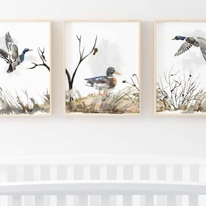 Ducks Hunting Wall Art, Hunting Nursery Decor, Duck Hunting Nursery Art ...