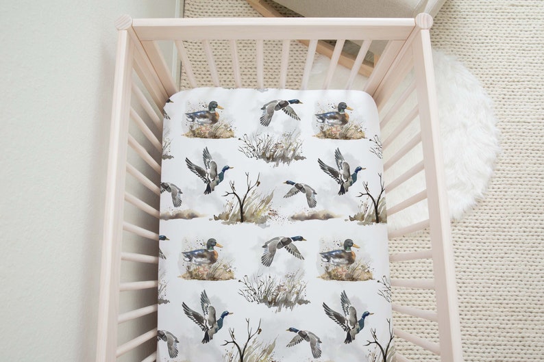 Duck Hunting Crib Sheet, Hunting Crib Sheet, Baby Boy Nursery Bedding ...