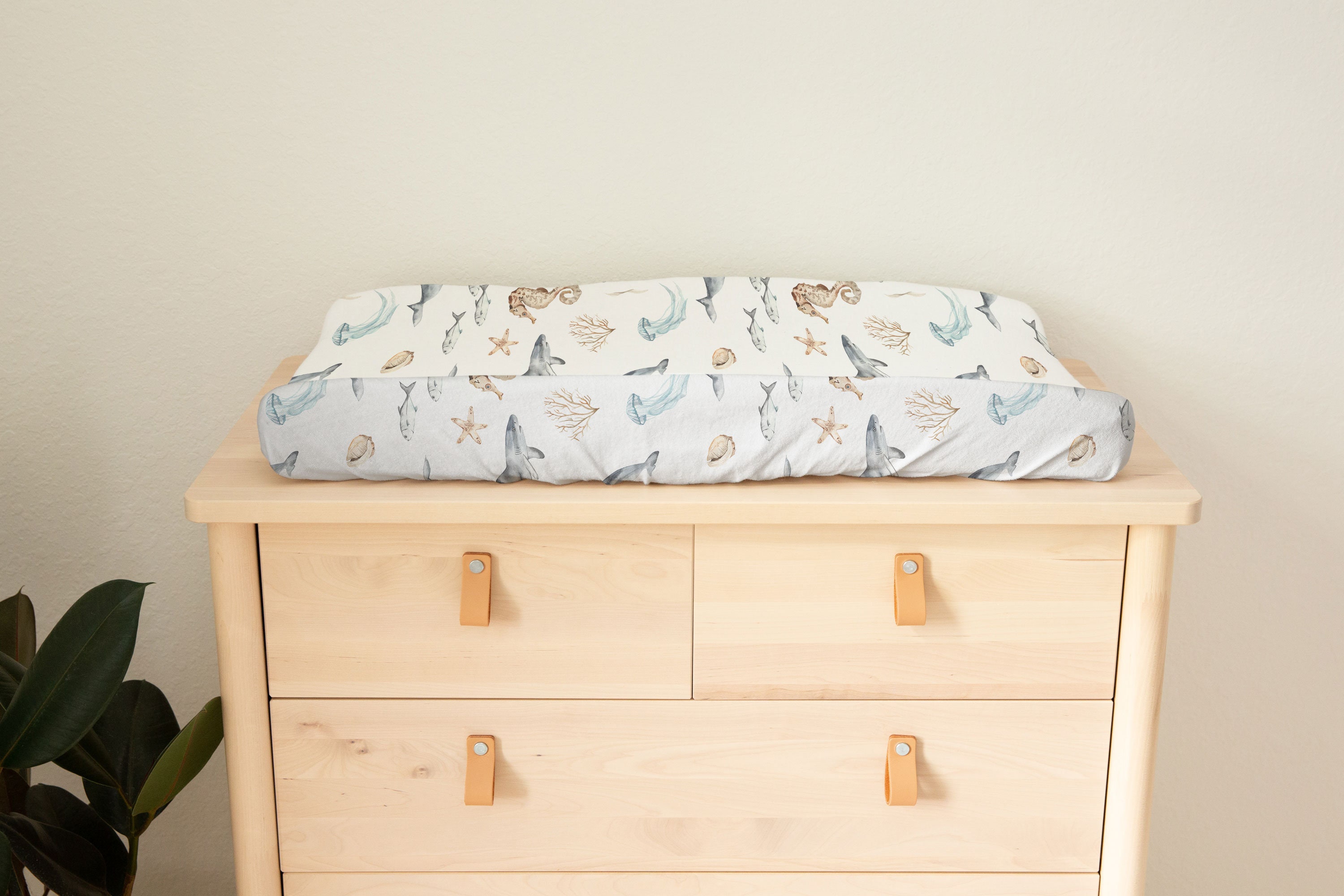 Ocean Changing Pad Cover, Under the Sea Nursery Decor, Sea Animals ...