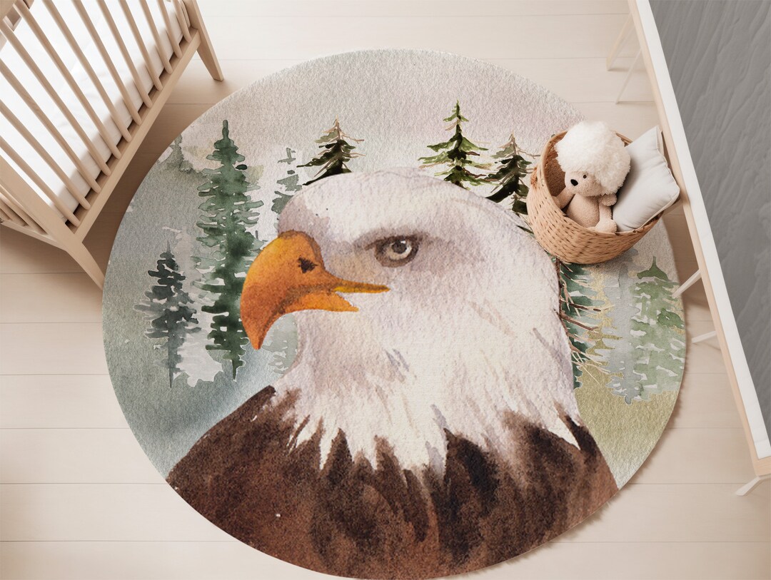 Eagle Rug, Eagle Nursery Decor, Eagle Boy Room Decor, Eagle Baby Gift ...