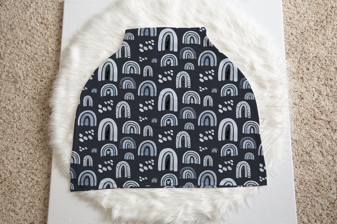 Blue Rainbow Car Seat Cover, Nursing Cover Up, Boy Carseat Cover ...