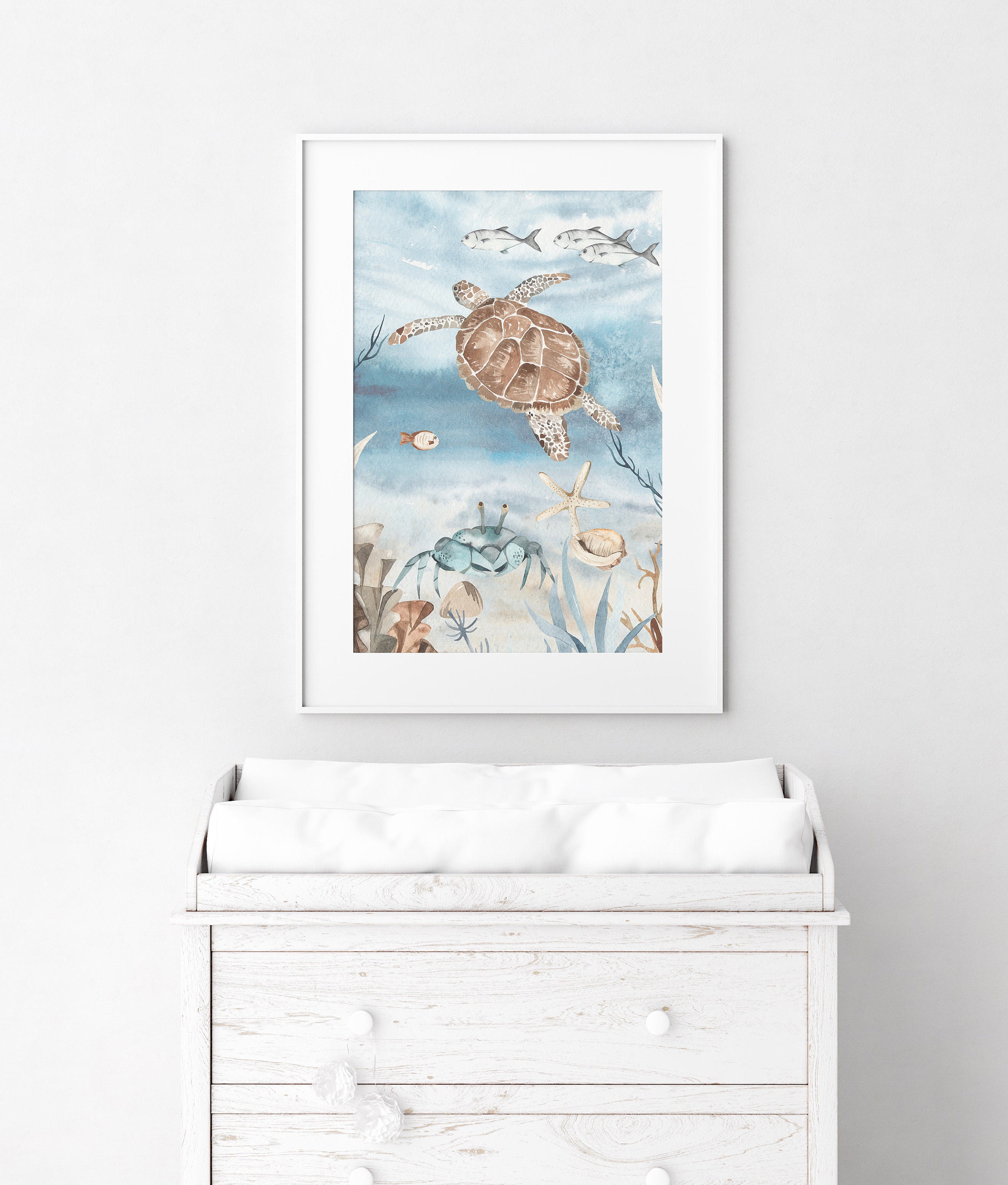 Sea Turtle Wall Art Ocean nursery decor Wall Prints for Boys | Etsy