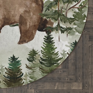 Bear Rug, Bear Nursery Decor, Bear Rug for Woodland Nursery, Rustic ...